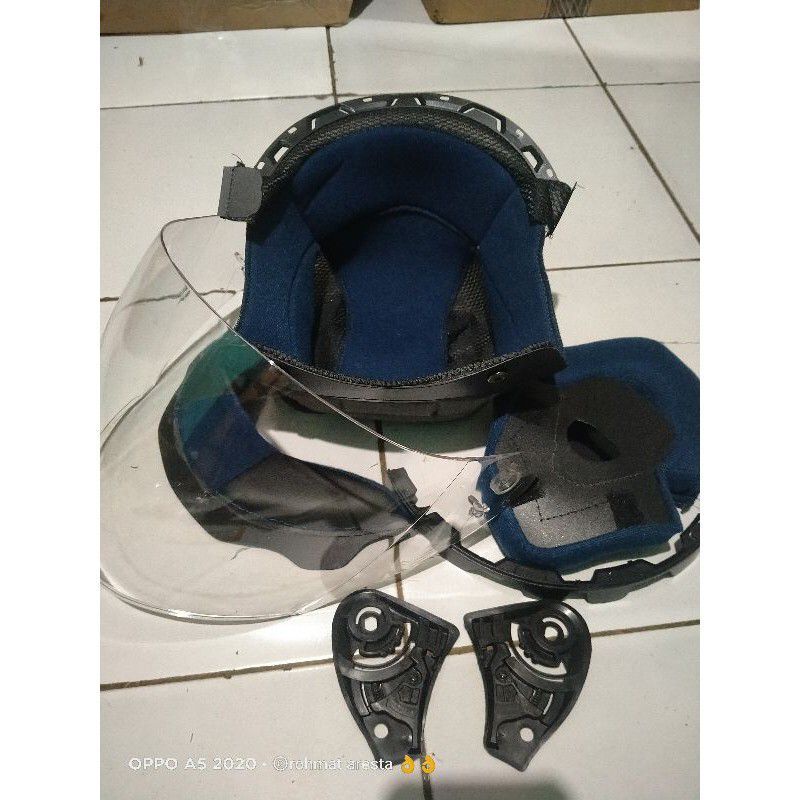 Jual paket komplit busa helm ink centro fullset/tali/kaca ink centro ...