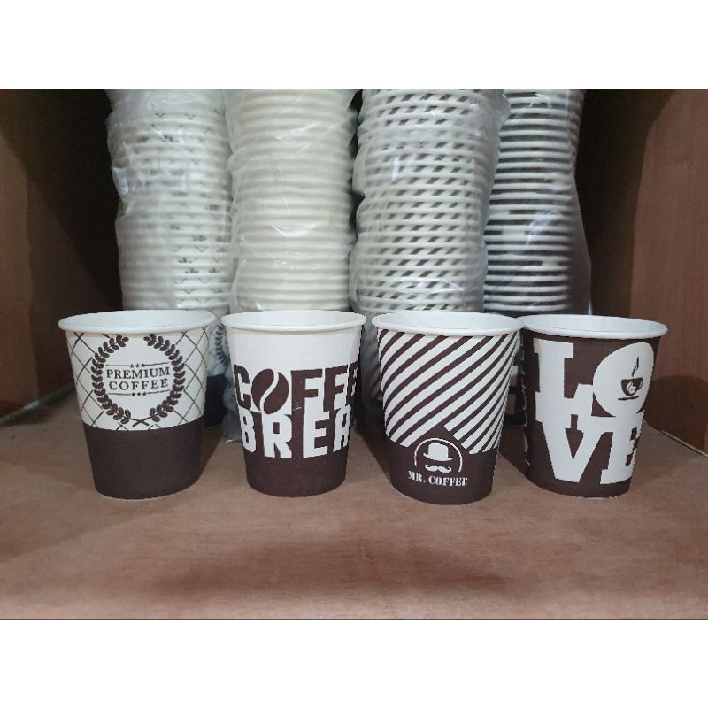 Jual Paper Hot Cup 8 oz 240 ml Motif Coffee Minimal order 1 dus 1000 pcs | Shopee Indonesia