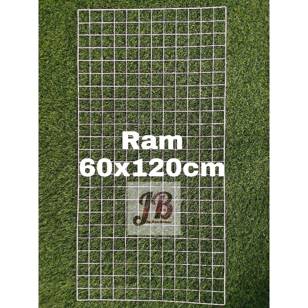 Jual Rak ram kawat 120x60 cm display pajangan dinding aksesoris dan ...