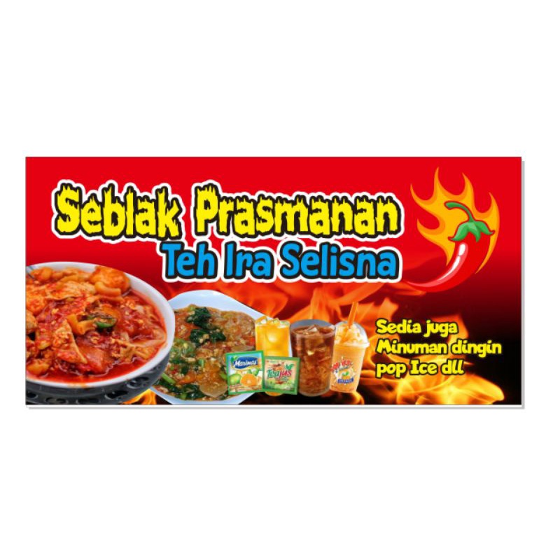 Jual Spanduk / Benner Termurah - Warung jajanan - Seblak - Free Desain ...