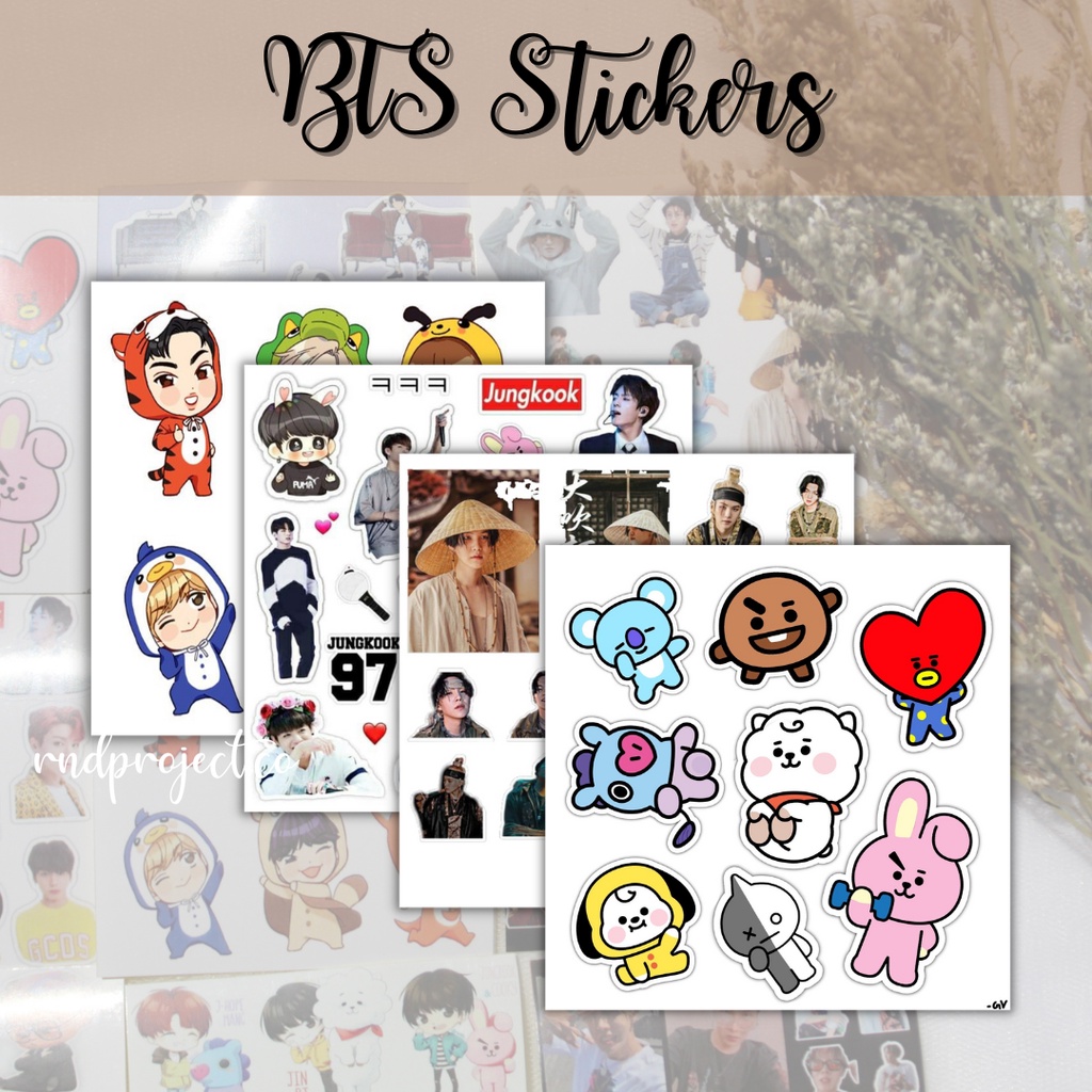 Jual Sticker BTS BT21 Stiker Sticker Aesthetic Sticker Custom Setiker ...