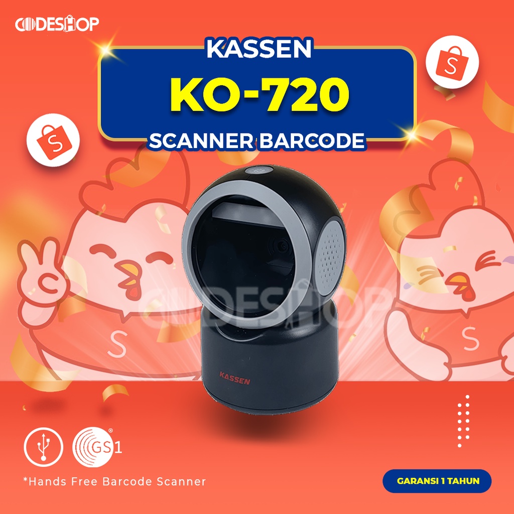 Jual Scanner Barcode 2 Dimensi Kassen KO-720 | Shopee Indonesia