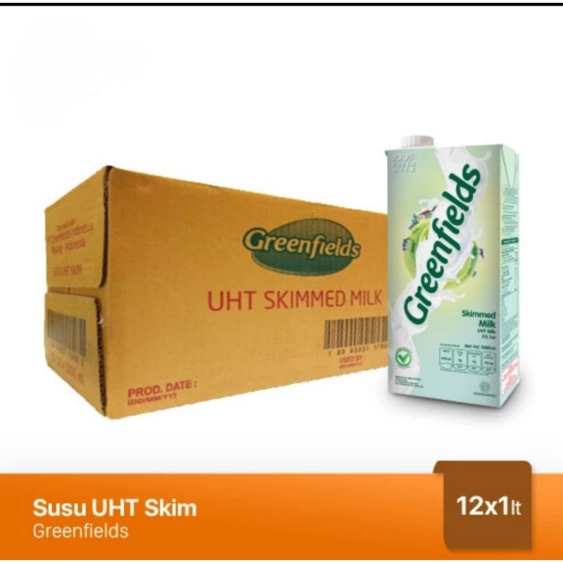 Jual Susu UHT Greenfields Skimmed 1 liter | Shopee Indonesia