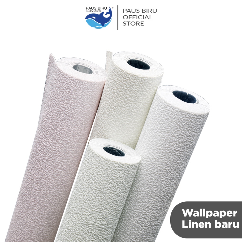 Jual Paus Biru - Wallpaper Dinding Linen Roll Wallpaper foam Dekorasi ...