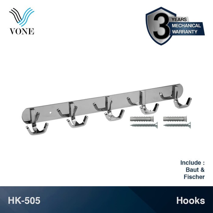 Jual VONE HK-505 Gantungan Baju Handuk Kapstok Hanger Dinding Stainless ...