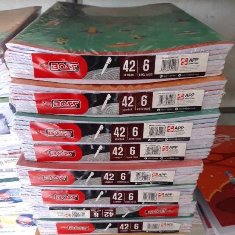Jual Buku Tulis Boxy Big Boss 42 Lembar (1pack 6 buku) | Shopee Indonesia