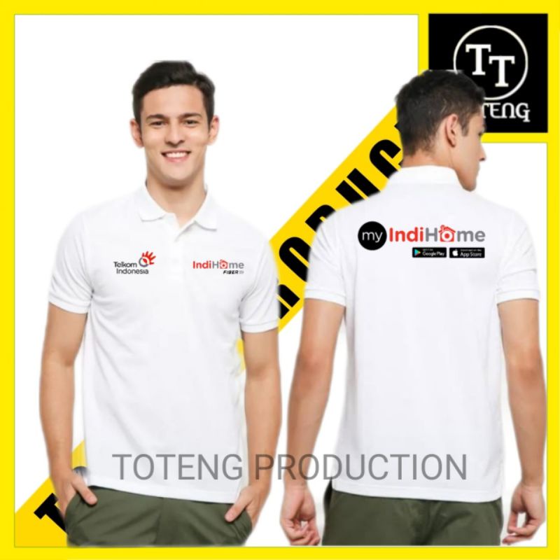 Jual baju kaos shirt polo kerah My INDIHOME TELKOM INDONESIA merah ...