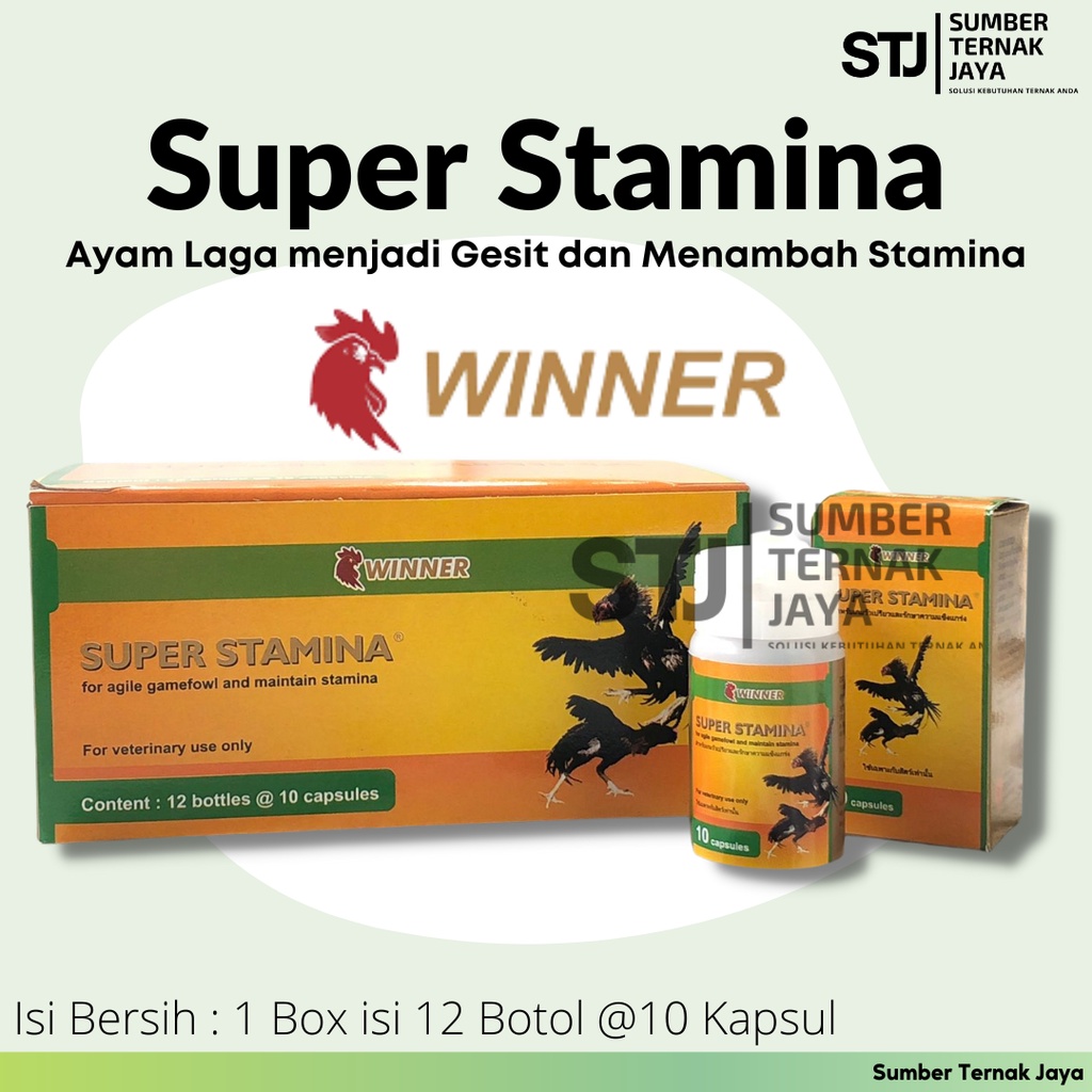 Jual Super Stamina Ayam 1 Box isi 12 Botol @10 Kapsul Penambah Stamina ...