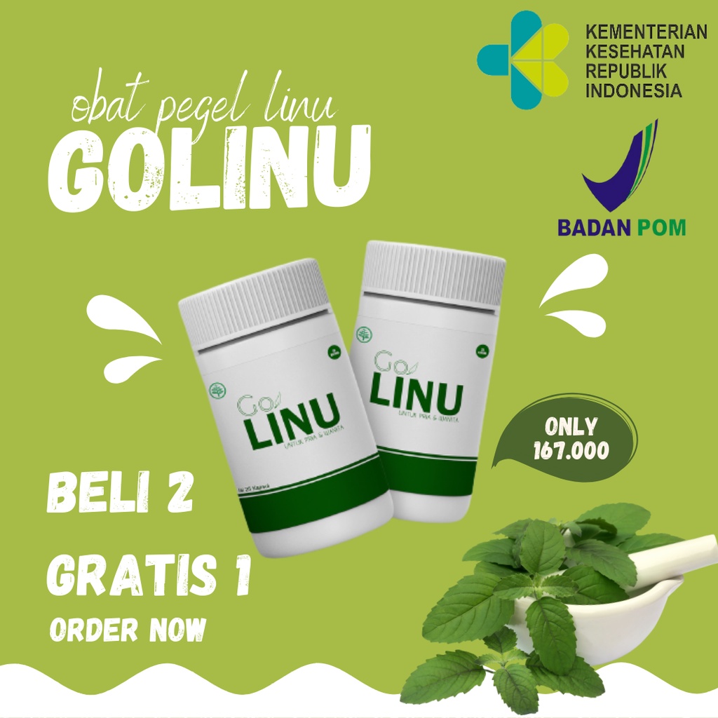Jual PROMO GO LINU HERBAL GOLINU DAN NYERI SENDI (2 botol GRATIS 1 ...