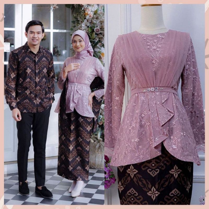 Jual BATIK OFFICIAL- Kebaya Couple Brokat Modern Aveena Kebaya Wisuda ...