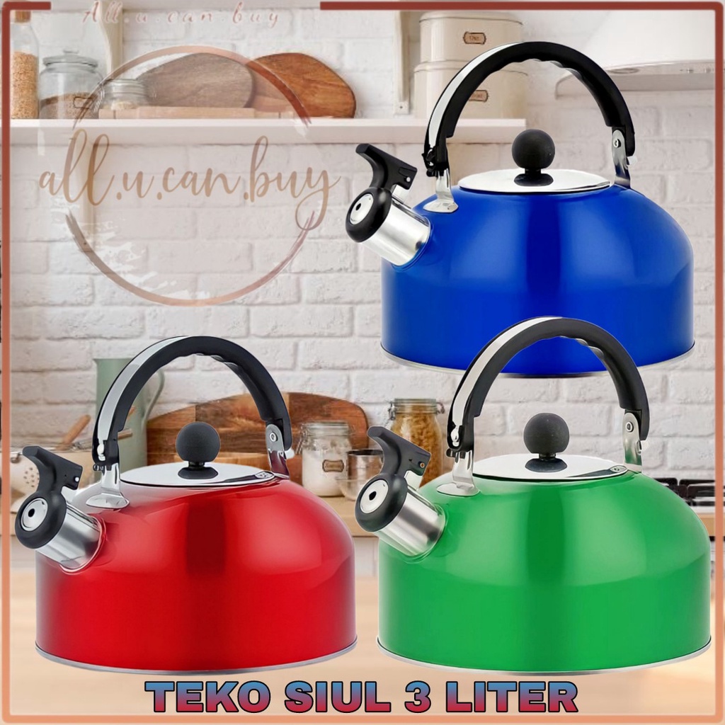 Jual Teko Siul Warna - Stainless Ukuran 3L Anti Karat | Shopee Indonesia