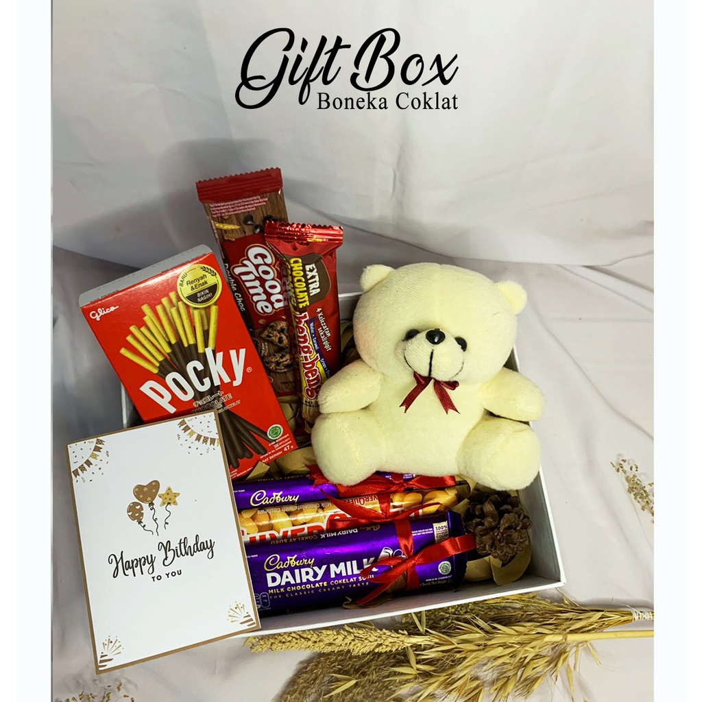Jual Kado ultah untuk pacar Hampers Boneka Mix ( Pocky - Coklat Dairy ...