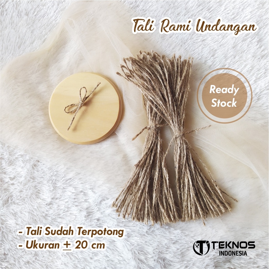 Jual [100 PCS] TALI RAMI UNDANGAN RUSTIC - TALI UNDANGAN READY STOK ...
