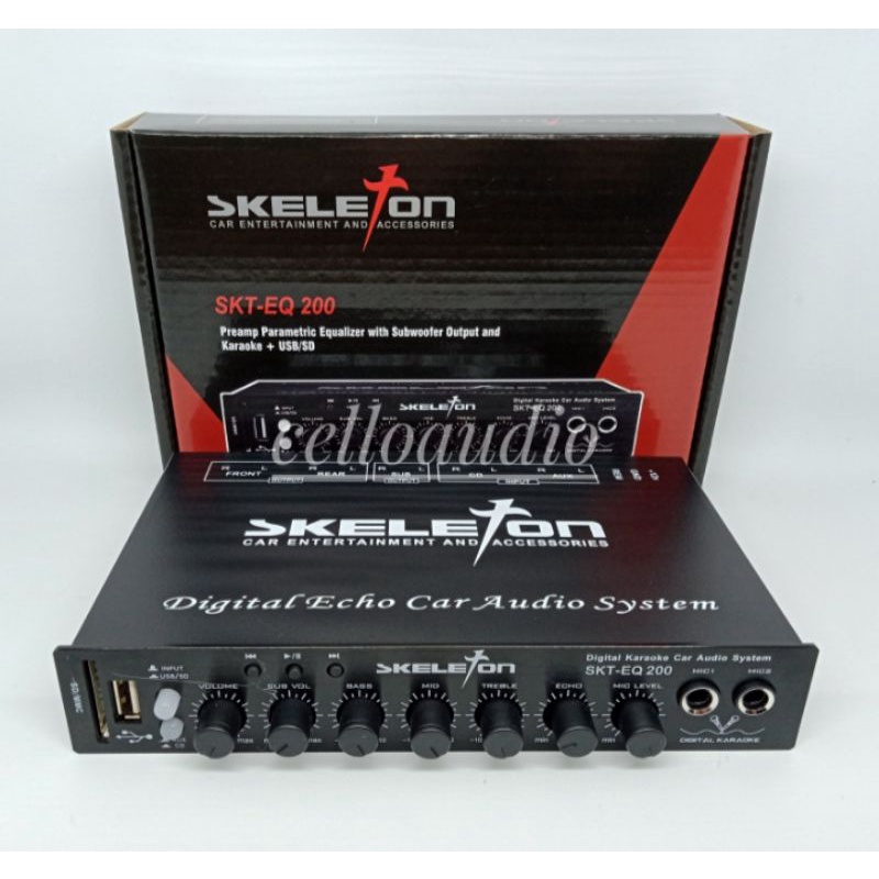 Jual Pre Amp Parametrik Skeleton SKT-EQ 200 Audio Pre Amp Mobil SKT ...