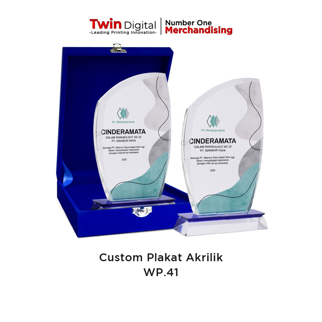 Jual Twindigital Plakat Akrilik Premium Piagam Penghargaan Piala Thropy ...