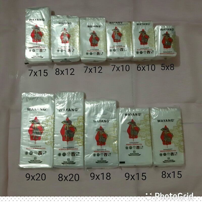 Jual Plastik Wayang PP 03 | Plastik Bening Cap Wayang Berbagai Ukuran ...