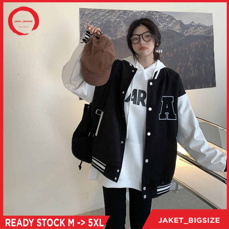 Jual Jaket Varsity Bisbol Baseball A Oversize jumbo bigsize pria wanita ...