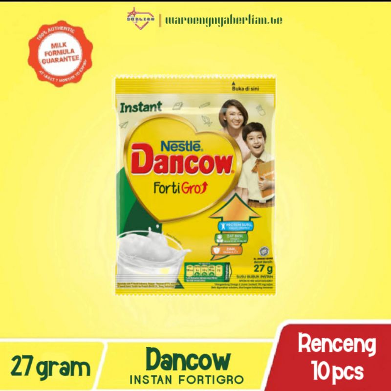 Jual Dancow Instant Fortigro Renceng 1x27 gr/Nestle Dancow Renceng ...