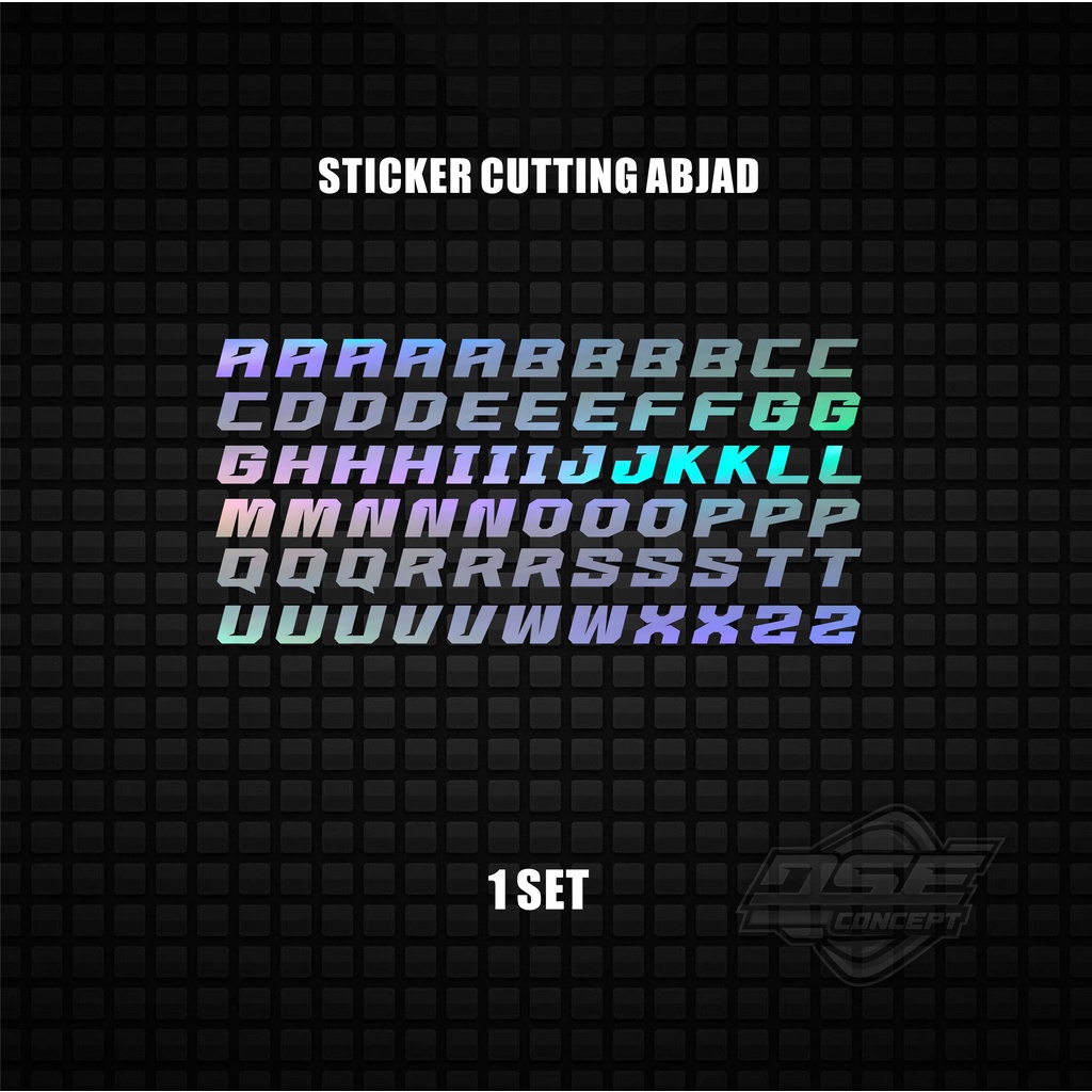 Jual Sticker Cutting huruf Abjad Stiker Motor Variasi | Shopee Indonesia