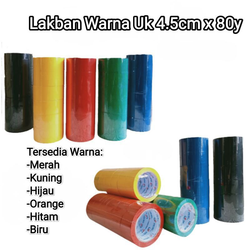 Jual [ SKYPACK ] Lakban Warna 4.5cm x 80y / Isolasi Warna | Shopee ...