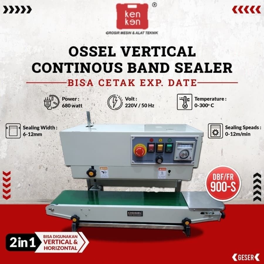 Jual Ossel - Mesin Sealer Vertical Continous Sealer DBF/FR 900 S Ossel ...