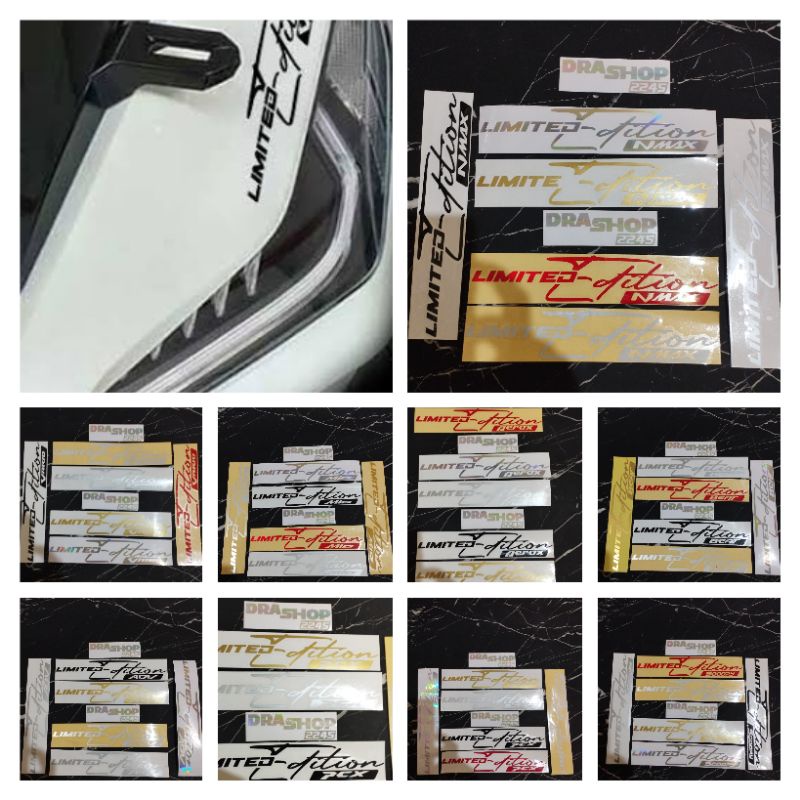 Jual STICKER LIMITED EDITION AEROX PCX VARIO BEAT SCOOPY DLL CUTTING ...