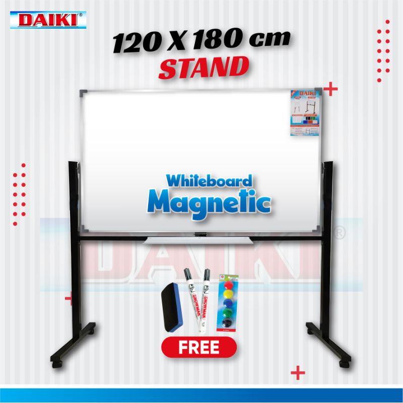 Jual Papan Tulis / Whiteboard DAIKI original magnetic Double face stand ...