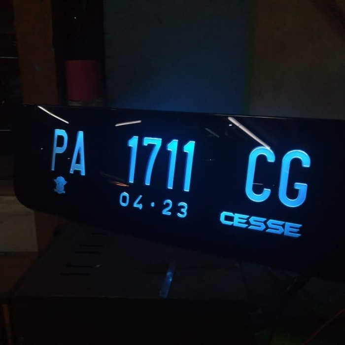 Jual Variasi Mobil Plat Nomer Grafir laser Universal Modifikasi Q2 ...