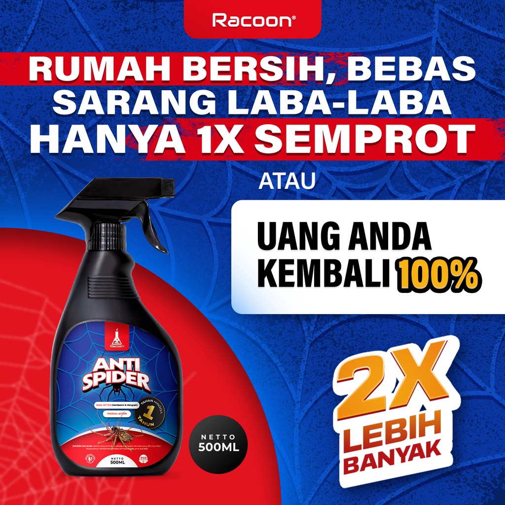 Jual RACOON ANTI SPIDER / Spray Anti Laba Laba | Membasmi dan Mencegah ...