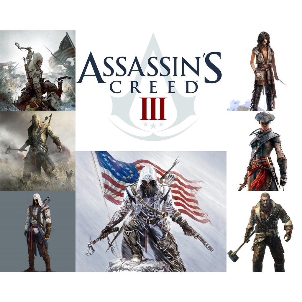 Jual ASSASSIN CREED Sticker Pack 3 (UV Protected, Water and Dust Proof ...