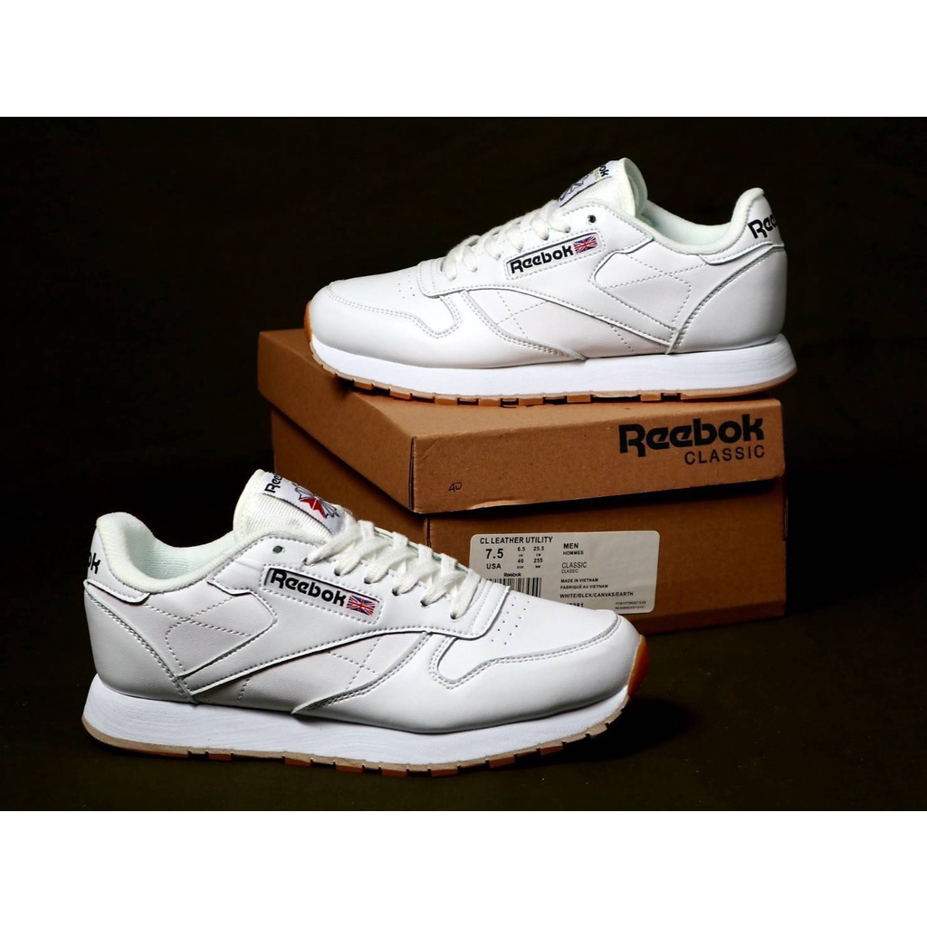 Jual Sepatu Sneakers Casual Reebok Classic Leather Ultility BNIB White ...