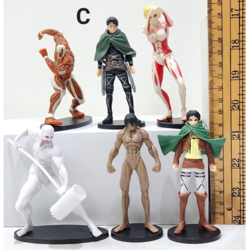 Jual 6pcs/Set AOT Attack On Titans Figure 10cm / Bertholdt Hoover ...