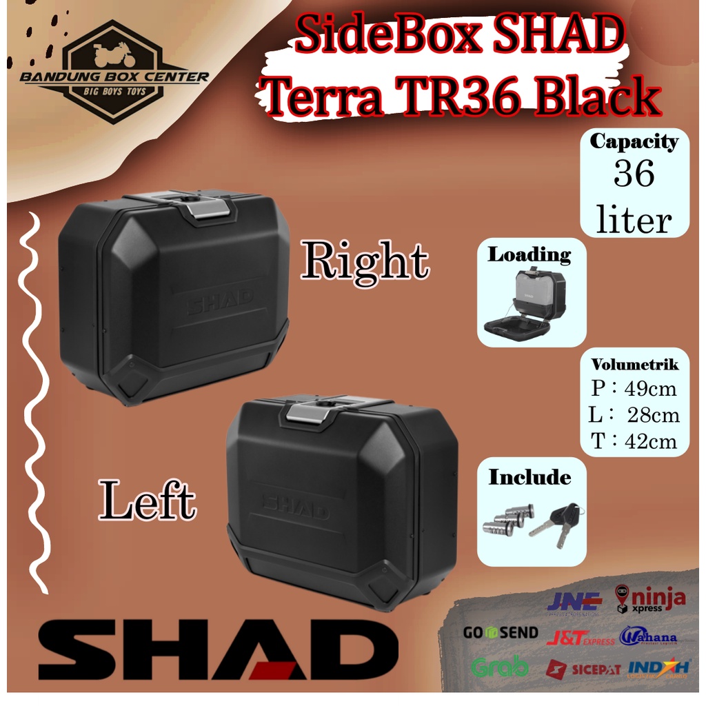 Jual SideBox Shad Terra TR36 Black Side Box Terra TR 36 Box Panier Box ...