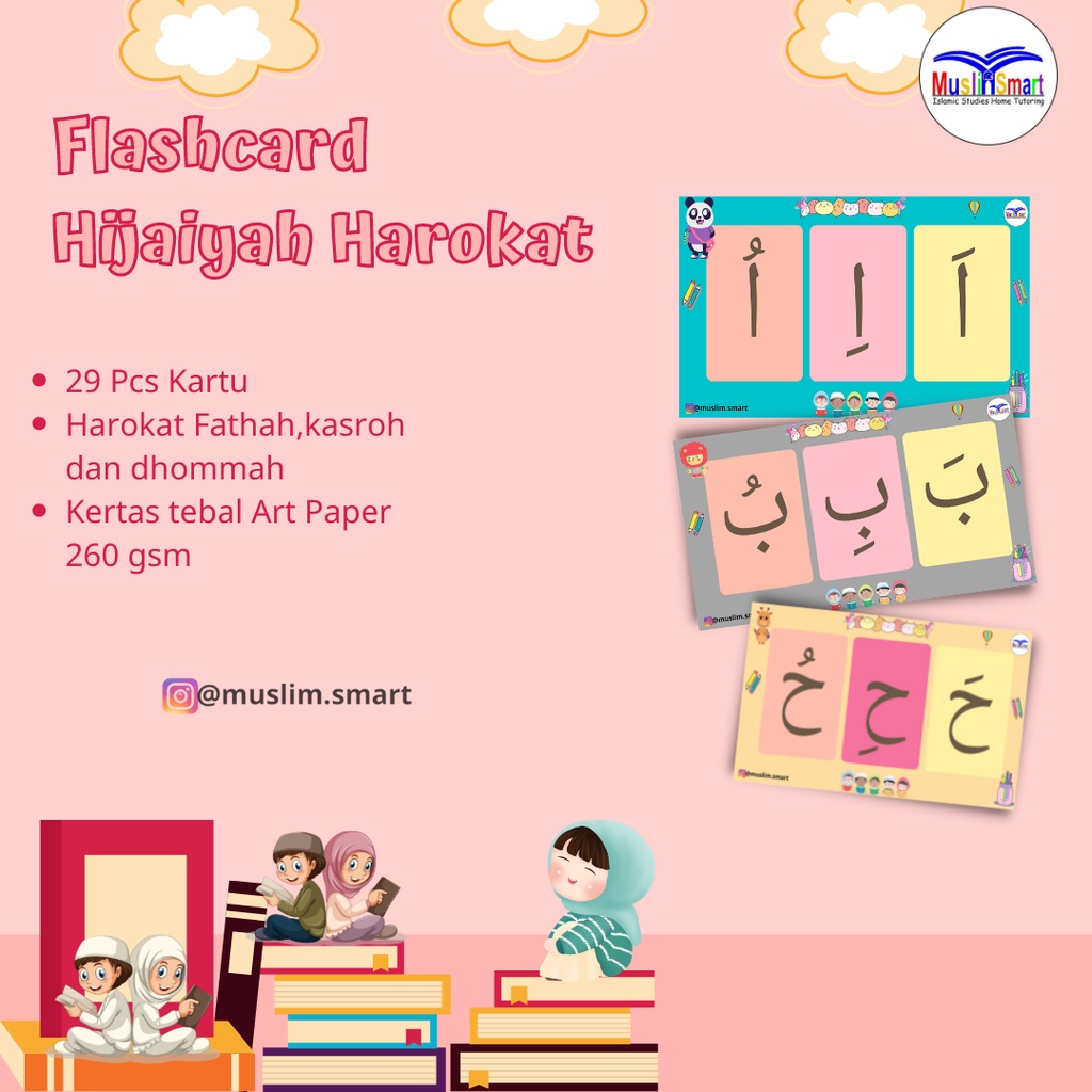 Jual Kartu Hijaiyah Harokat Fathah,kasroh dan dhommah | Shopee Indonesia