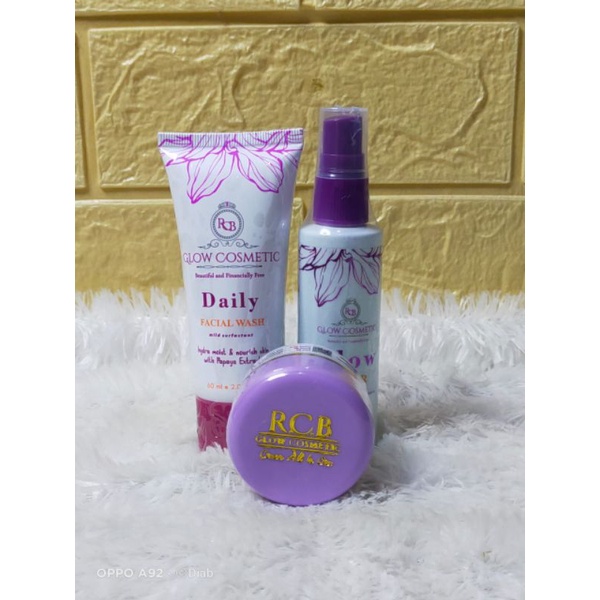 Jual [COD]Rcb Glow cosmetic KEMASAN BARU‼️ (facial wash, cream Al in ...