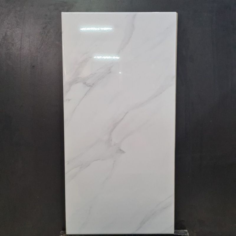 Jual Keramik Dinding 30x60 glossy motif marmer Carara ANATOLIA GREY Mulia | Shopee Indonesia