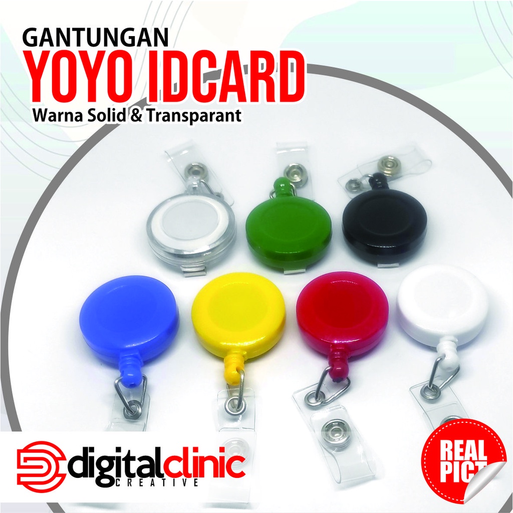 Jual YOYO ID CARD WARNA SOLID / HOLDER / GANTUNGAN TEMPAT ID CARD | Shopee Indonesia