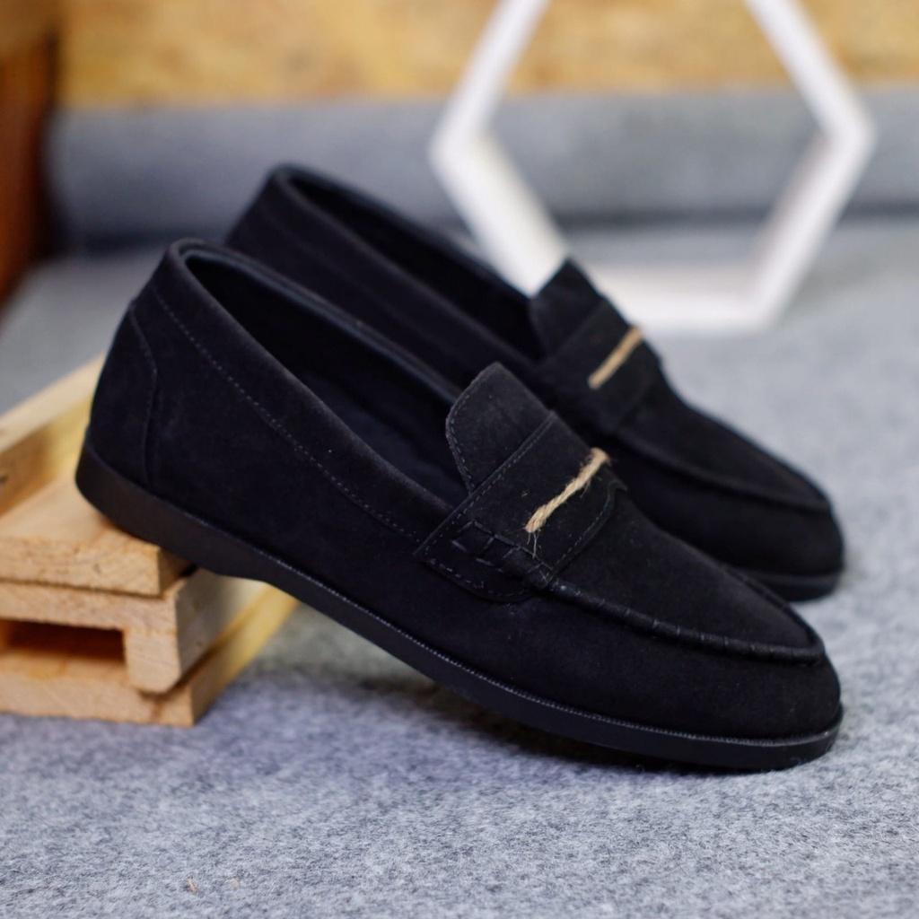 Jual BURAY X SEPATU SLIP ON PRIA LOAFER BOI DEWASA SUEDE PREMIUM CASUAL ...