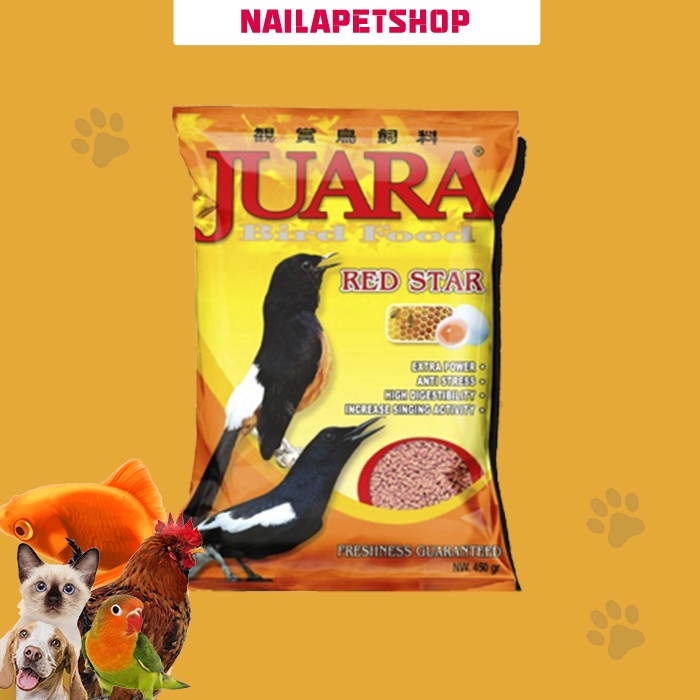 Jual JUARA BIRD FOOD RED STAR VOER MERAH MAKANAN BURUNG MURAI KACER ...