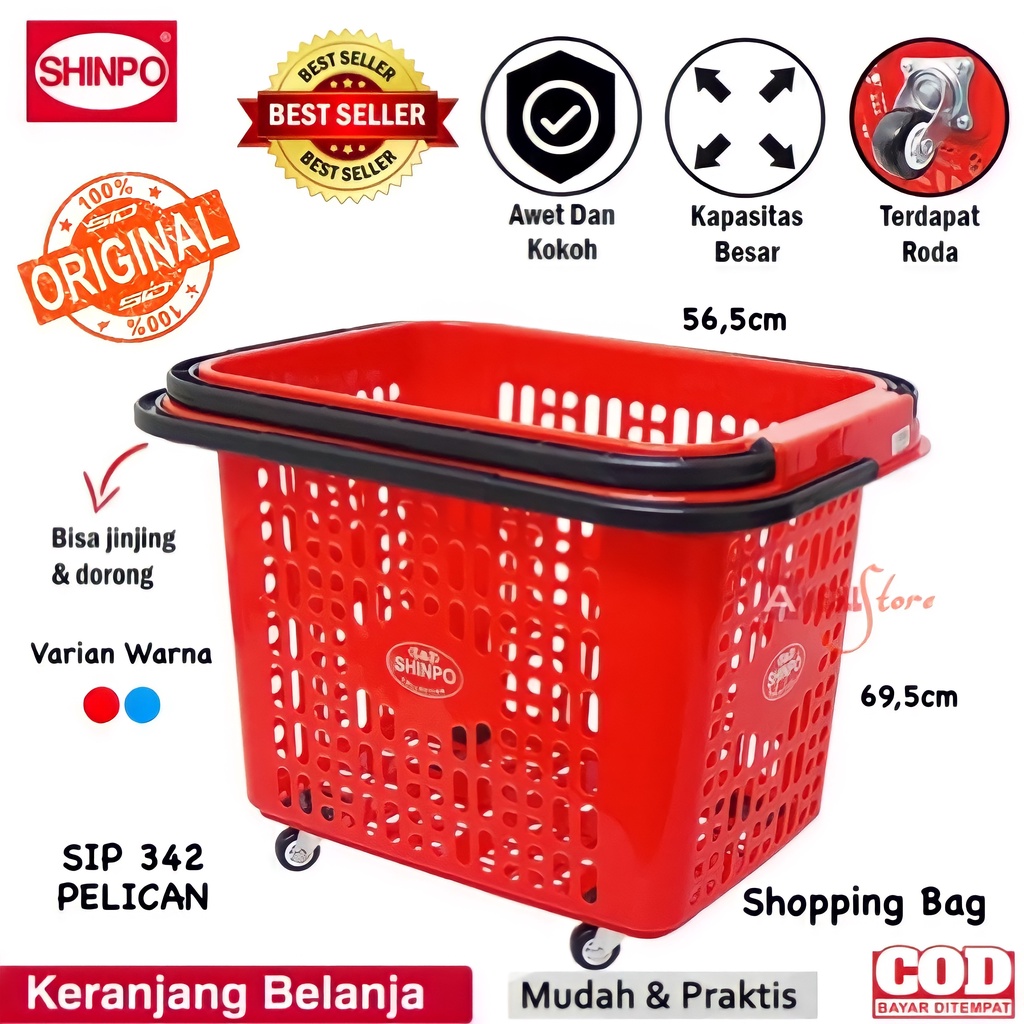 Jual ( BISA COD ) PROMO SHINPO SIP 342 PELICAN TROLLEY KERANJANG ...