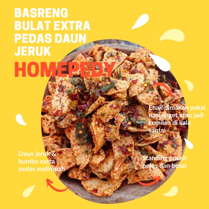 Jual BASRENGBULAT ASIN EXTRA PEDAS DAUN JERUK Mix Gurih 100gram (Free ...