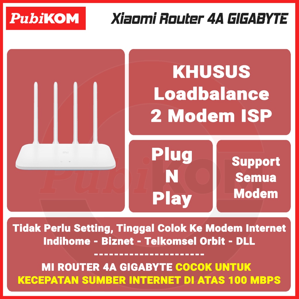 Jual Router Khusus Loabalance 2 ISP Mi Router 4A Gigabyte Siap Pakai ...