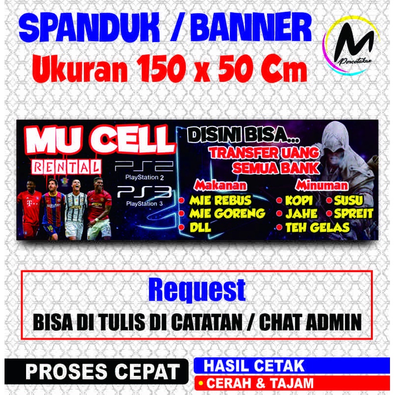 Jual Cetak Banner Toko Spanduk Rental Ps 150X50 | Shopee Indonesia