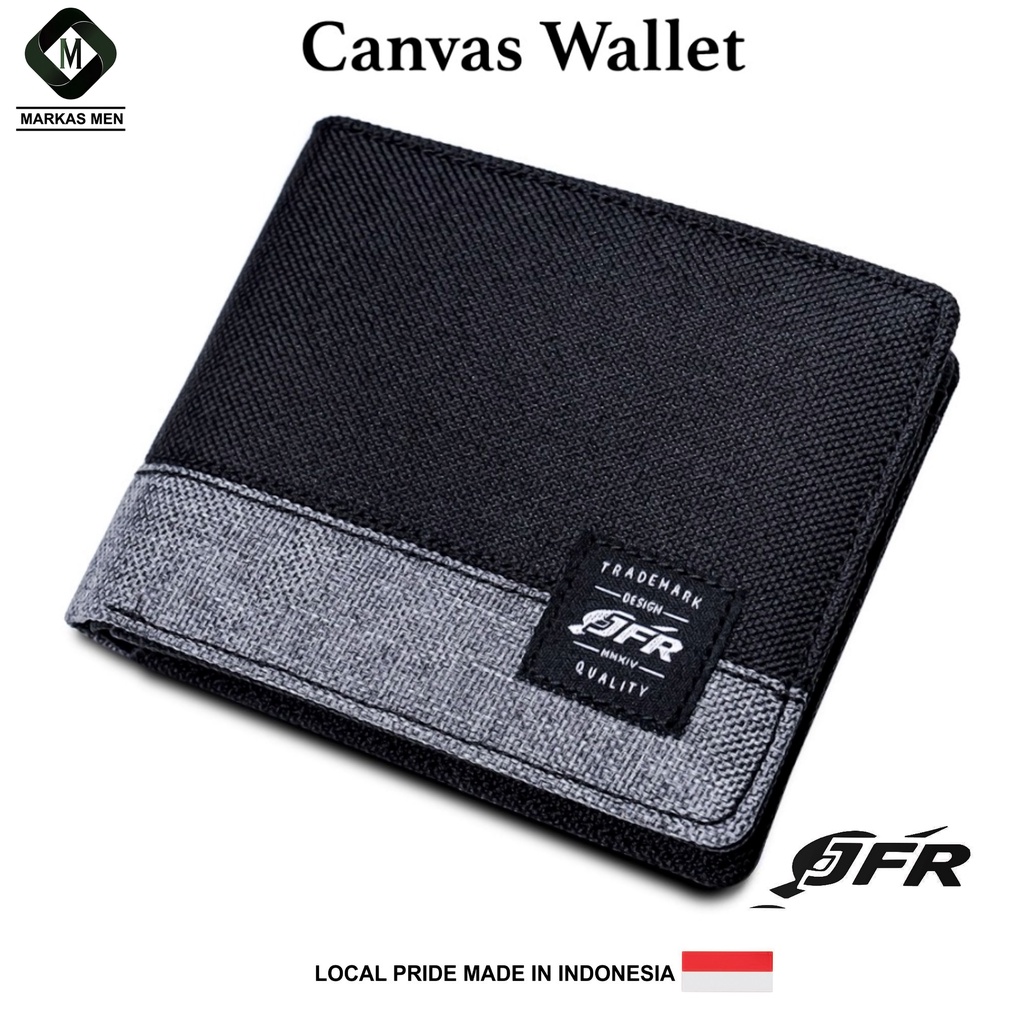 Jual JFR - Dompet Pria Bahan Kulit Canvas - JP13 | Shopee Indonesia