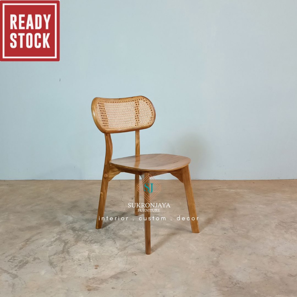 Jual Kursi Makan Jati Rotan / Kursi Makan Kacang / Dinning Nut Chair ...