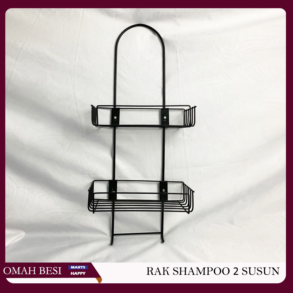 Jual (OMAH BESI) Rak Shampoo Besi Susun 2 Rak Gantung Rak Kamar Mandi ...