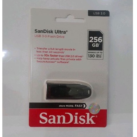 Jual Flashdisk SanDisk Ultra cz48 256GB USB 3.0 130MBPS ORIGINAL ...