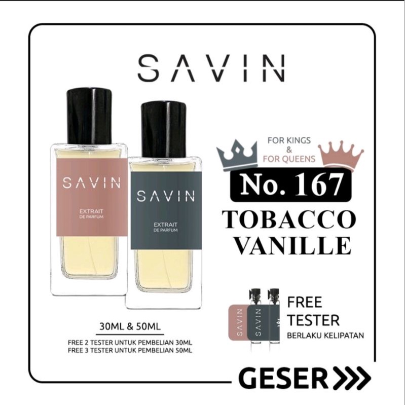 Jual PARFUM SAVIN NO.167 TOBACCO VANILLE | Shopee Indonesia