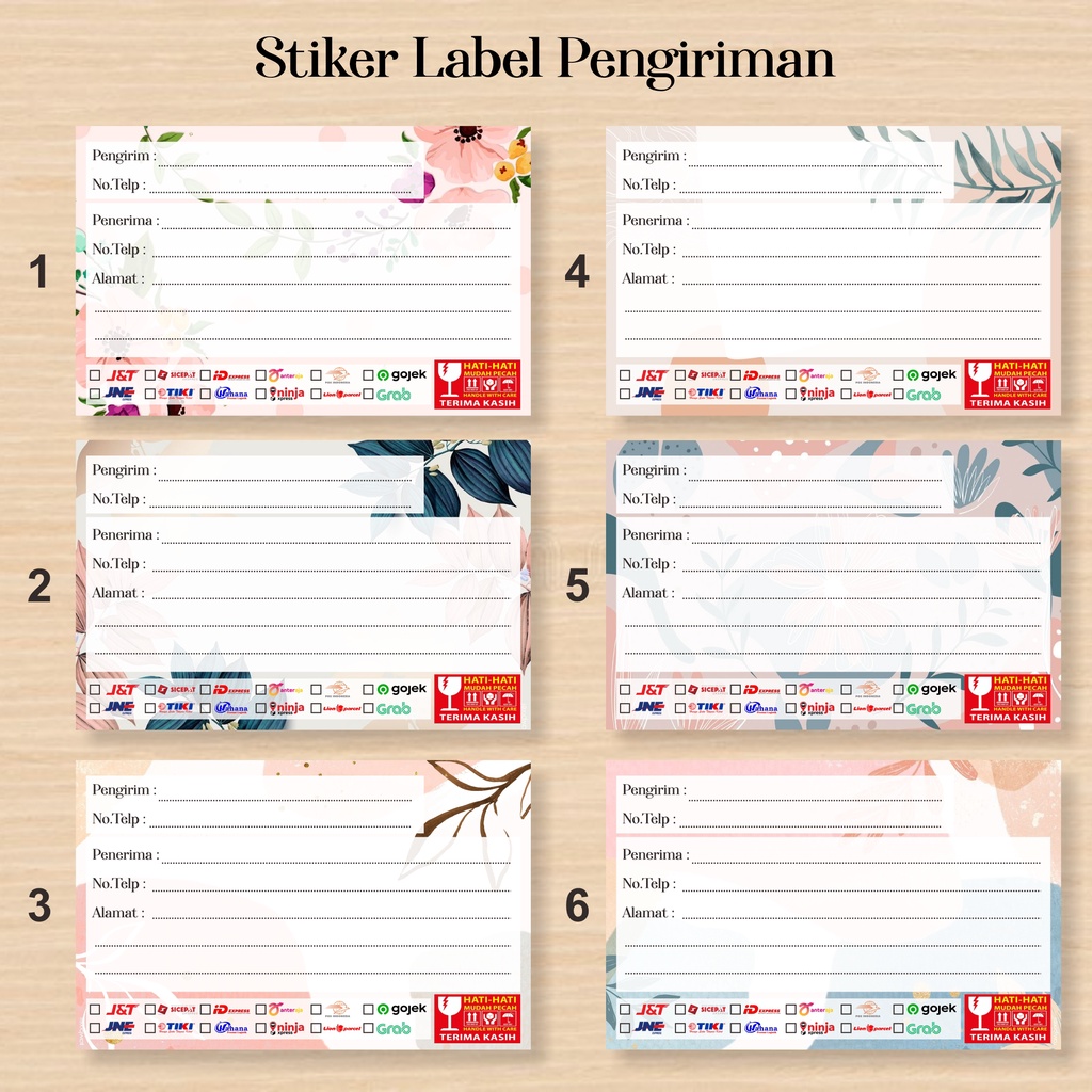 Jual STIKER LABEL PENGIRIMAN PAKET OLSHOP / 50 pcs STIKER LABEL ...
