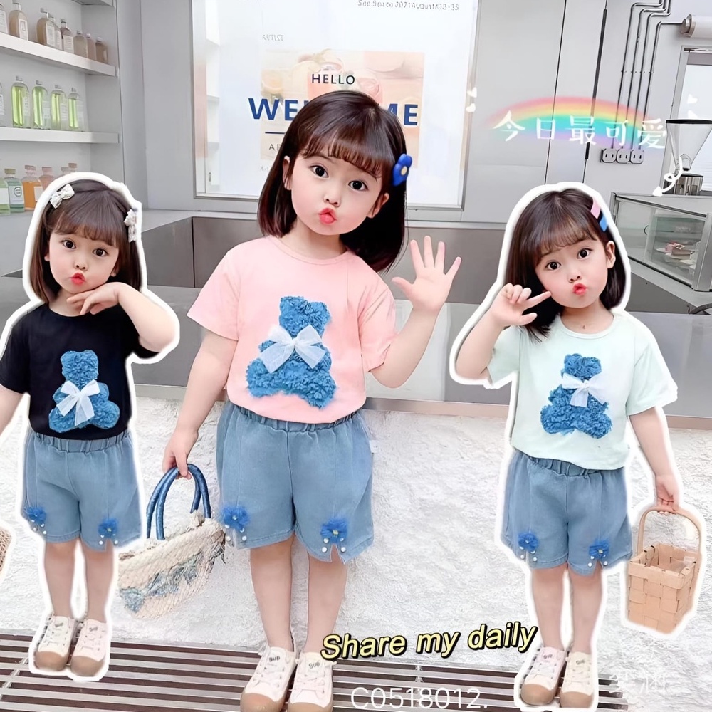 Jual SETELAN IMPORT ANAK PEREMPUAN USIA 1-4 TAHUN | SETELAN BAJU KAOS ...